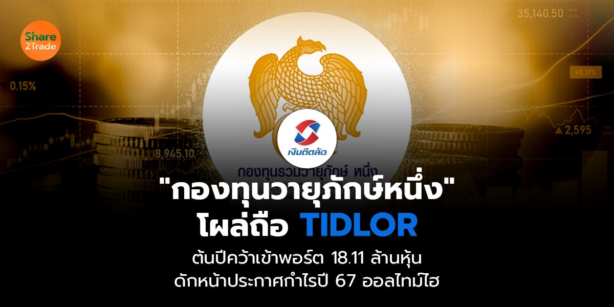"กองทุนวายุภักษ์หนึ่ง" โผล่ถือ TIDLOR ต้นปีคว้าเข้าพอร์ต 18.11 ล้านหุ้น ดักหน้าประกาศกำไรปี 67 ...